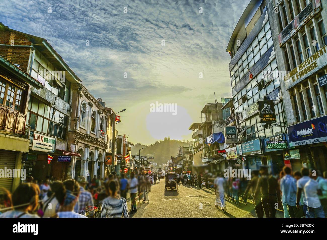 Sri Lanka Candy skyline (Perahera festival). Shooting Location: Sri ...