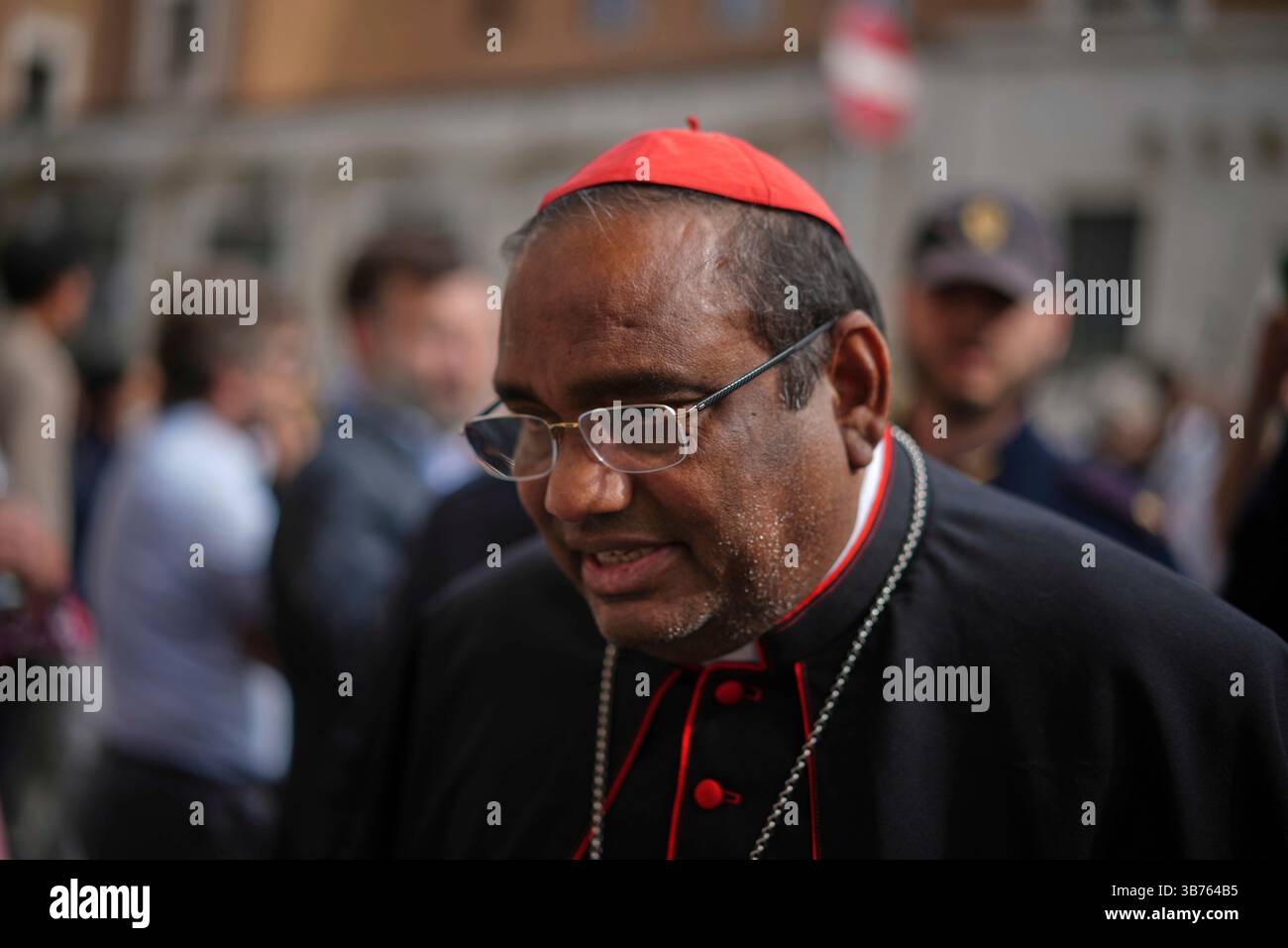 Cardinal Antony Poola arrives at the Vatican, Monday, May 5, 2025, to ...