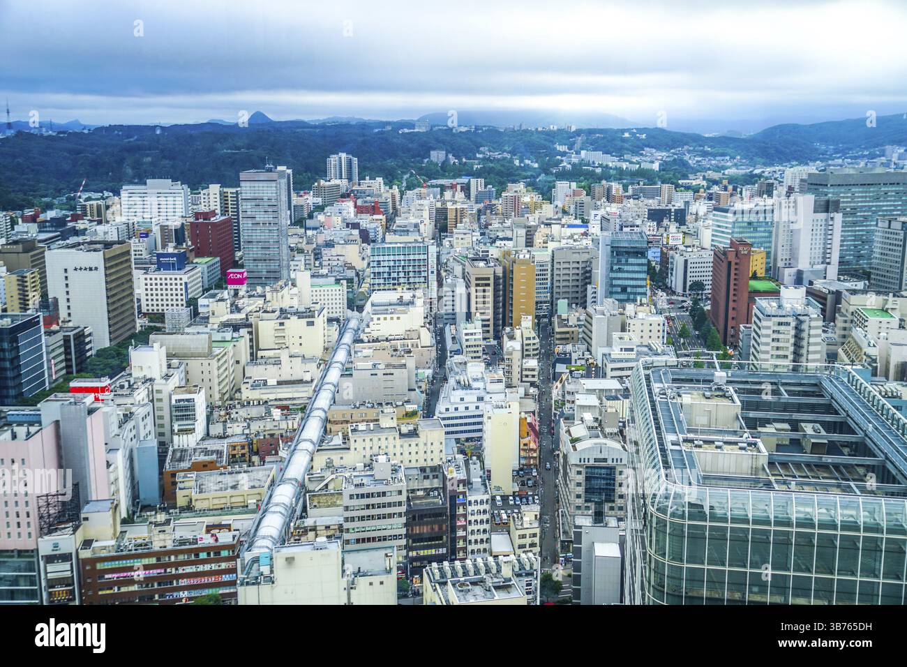 Sendai skyline (from AER Lookout). Shooting Location: Sendai, Miyagi ...