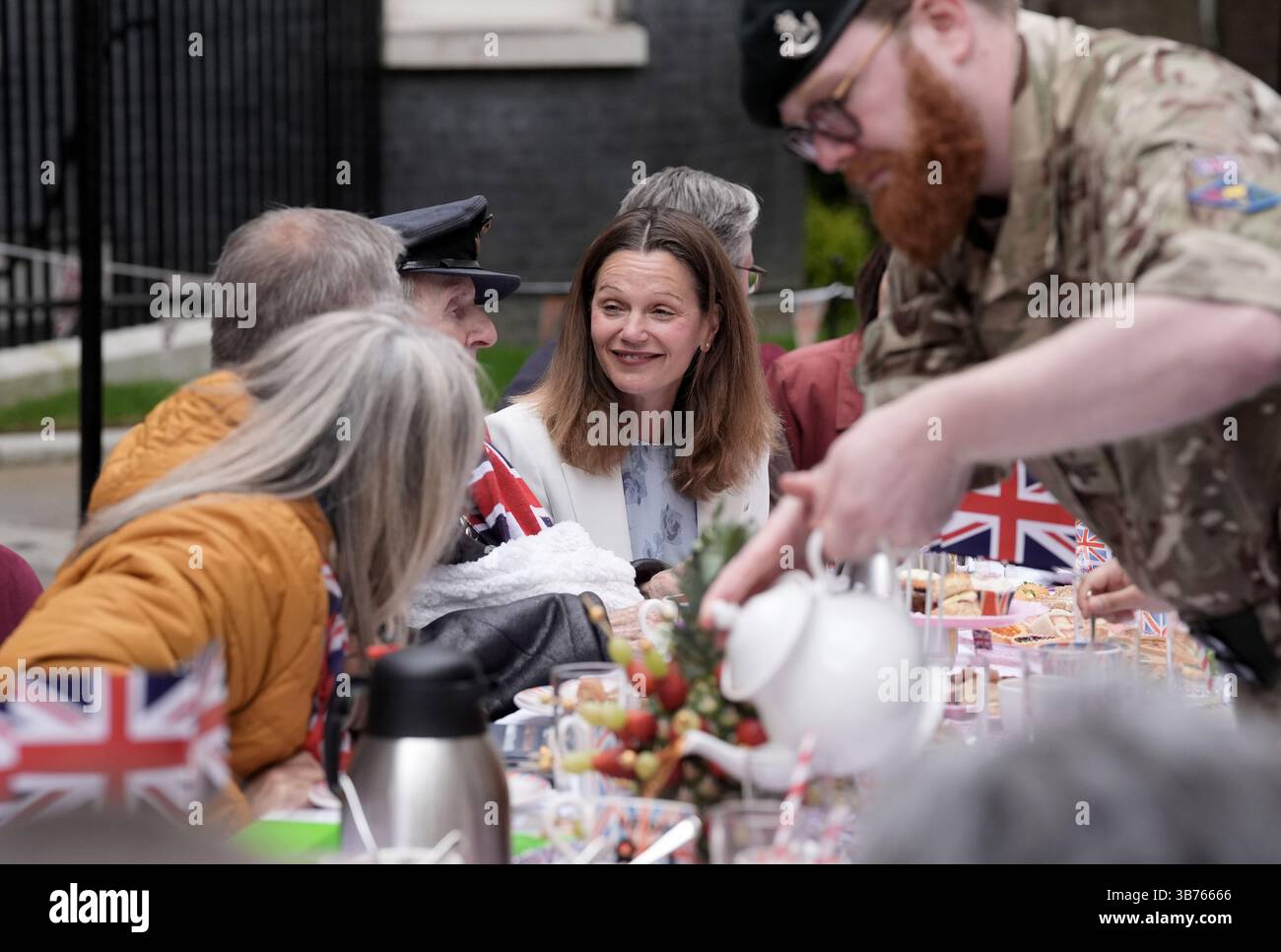 Prime Minister Sir Keir Starmer's wife Lady Victoria hosts a VE Day 80th Anniversary street ...