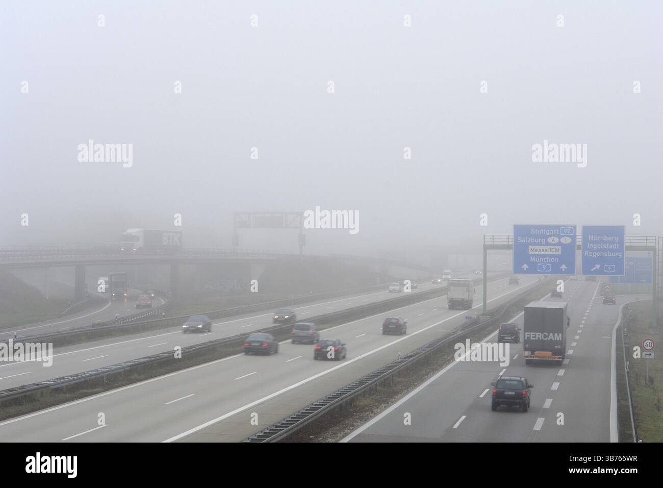 In autumn, driving becomes very dangerous due to fog and the associated ...
