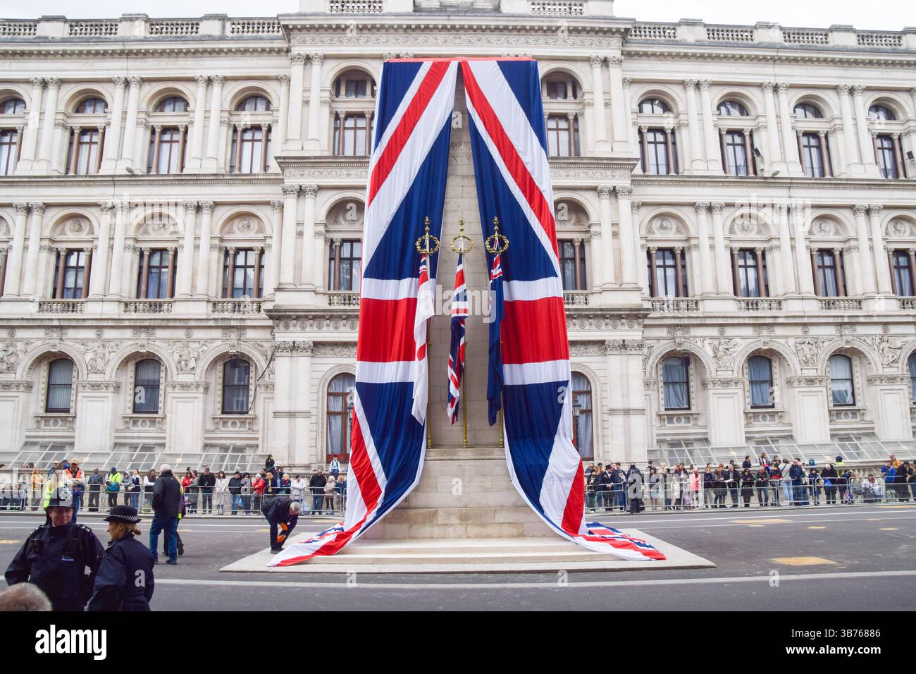 London, England, UK. 5th May, 2025. The Cenotaph war memorial in ...