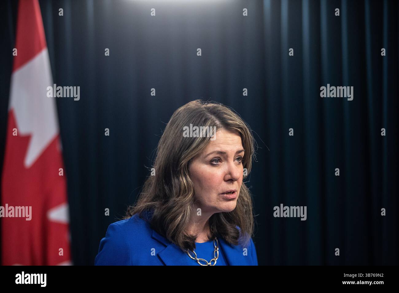 Edmonton, Canada. 29th Apr, 2025. Alberta Premier Danielle Smith ...