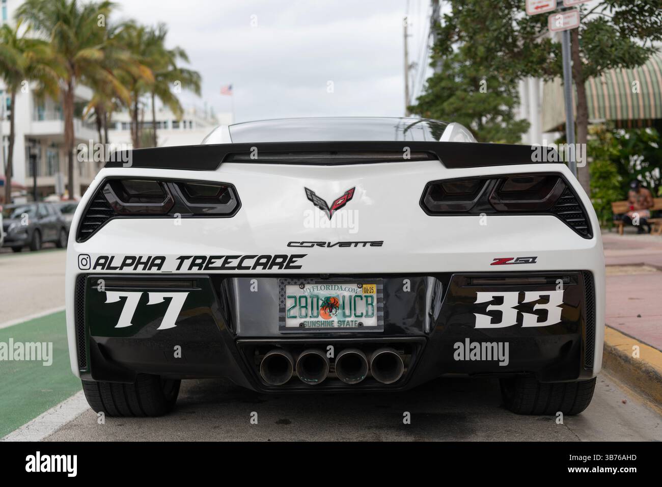 Miami, Florida, USA - December 12, 2024: Chevrolet Corvette C7 Chevy ...