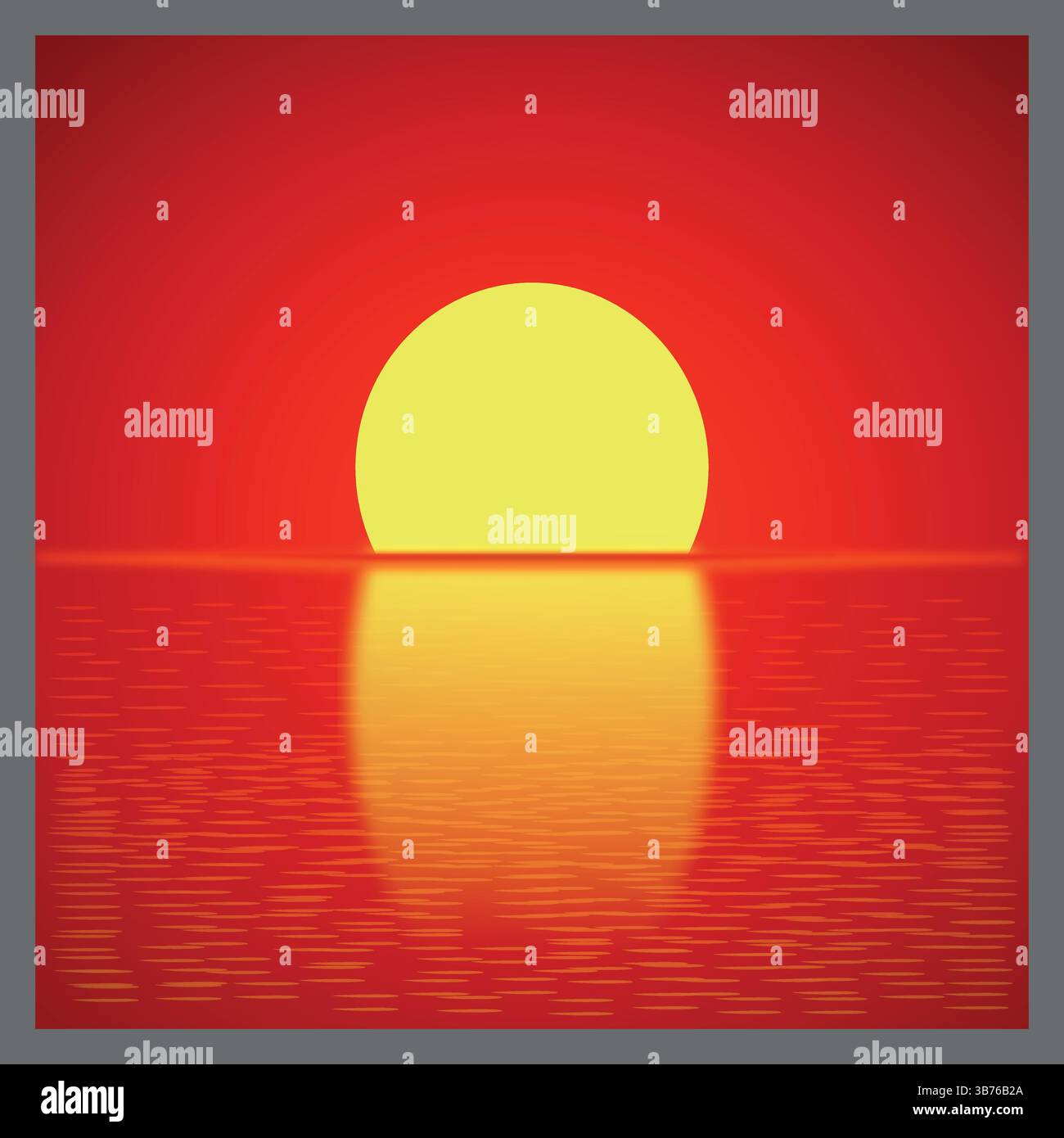Horizon over water ocean Stock Vector Images - Alamy