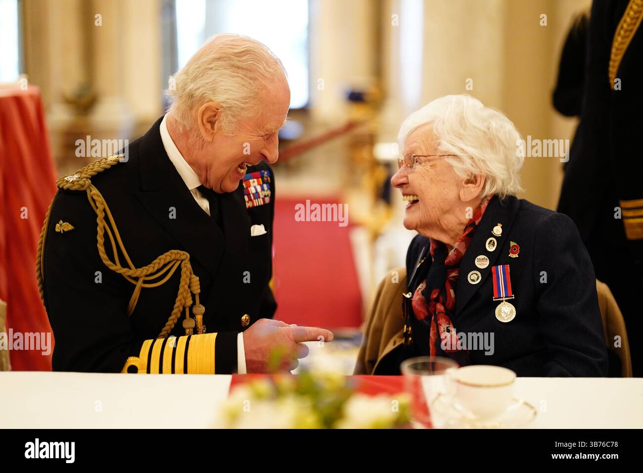 King Charles III joins 101-year-old Second World War veteran Ruth ...