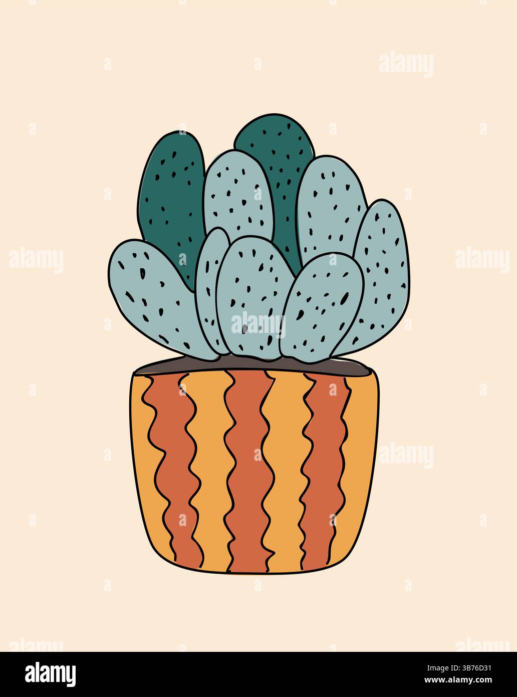 Cactus in pot white Stock Vector Images - Alamy