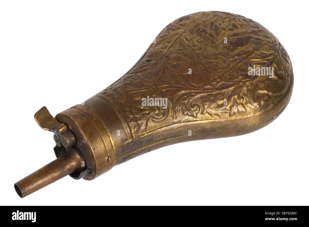 Old west gunpowder flask isolated on white background Stock Photo - Alamy