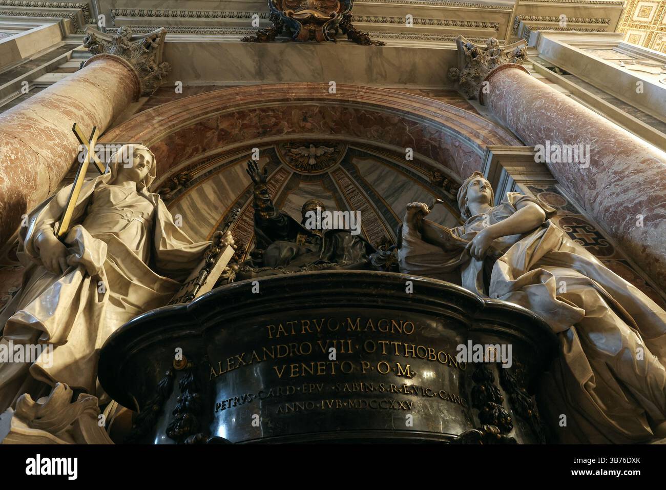 Funerary monument of Pope Alexander VIII Ottoboni, located in St. Peter ...