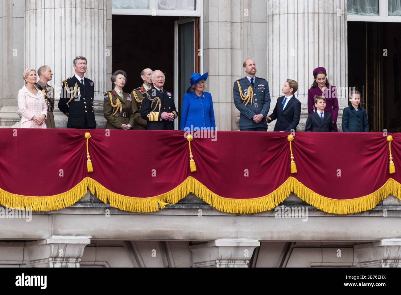 London, UK. 5th May, 2025. King Charles III and Queen Camilla joined by ...
