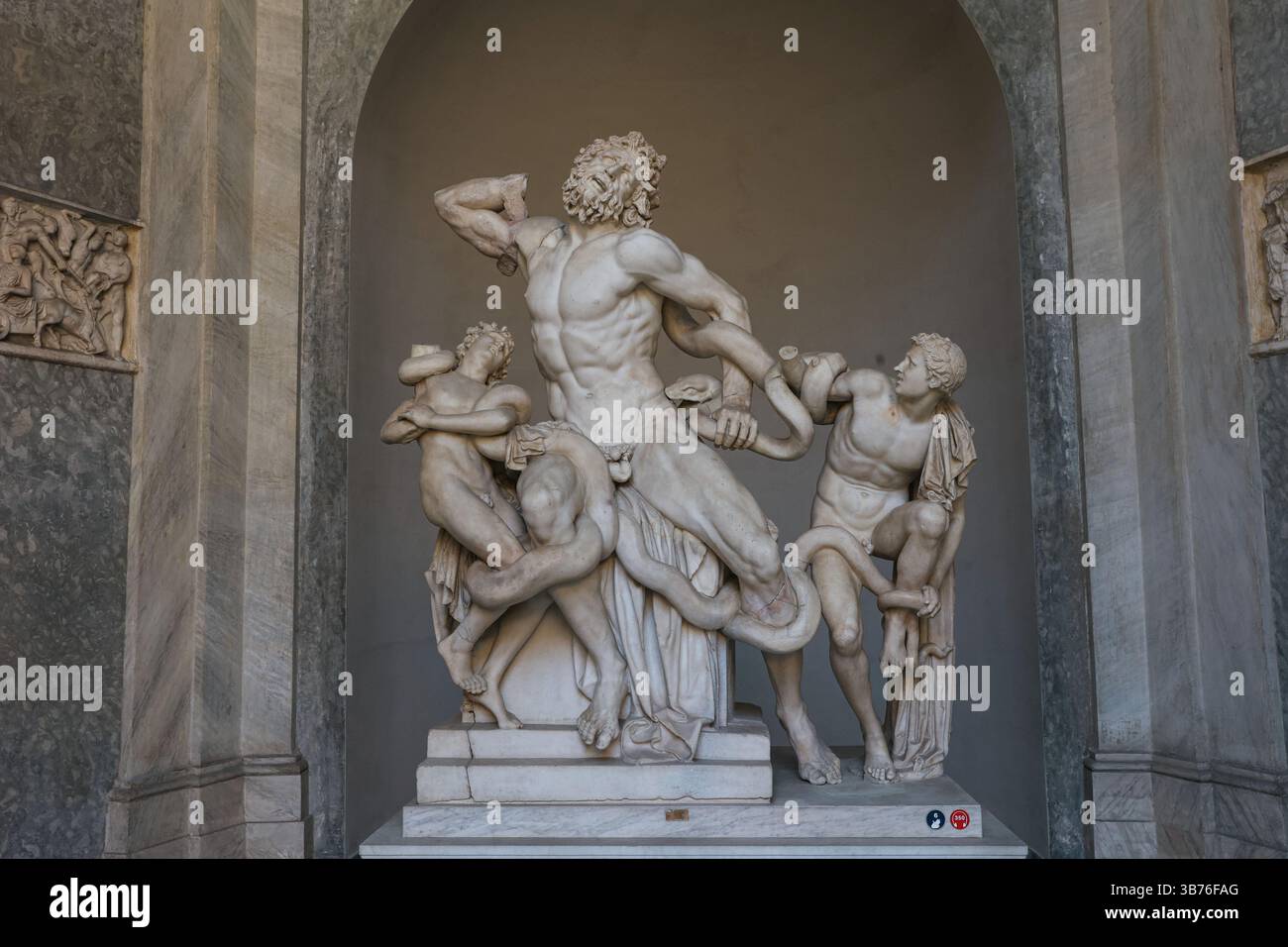 The Laocoon Group, a Roman marble copy of an ancient Greek bronze ...