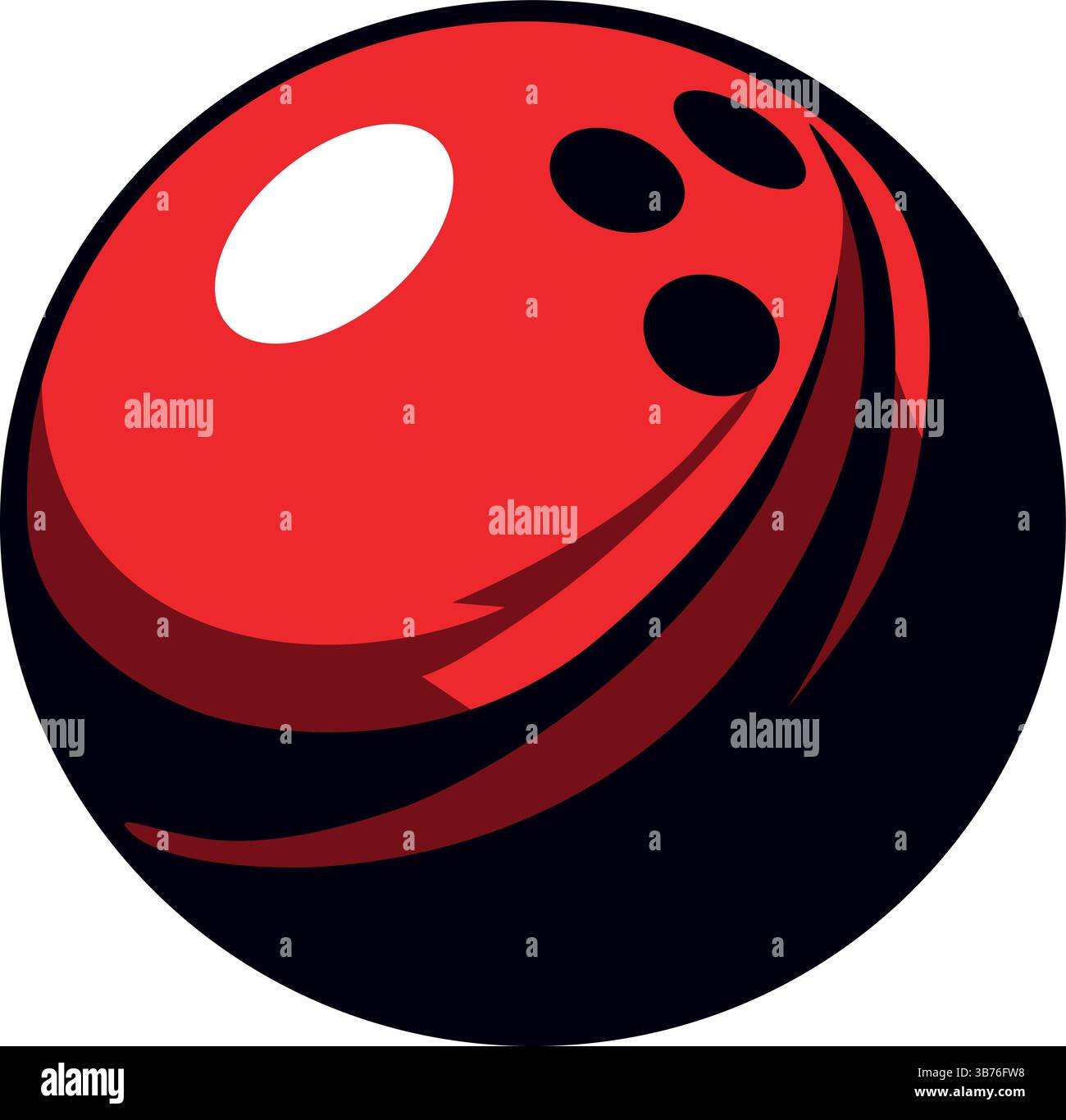 A red colored bowling ball Stock Vector Image & Art - Alamy