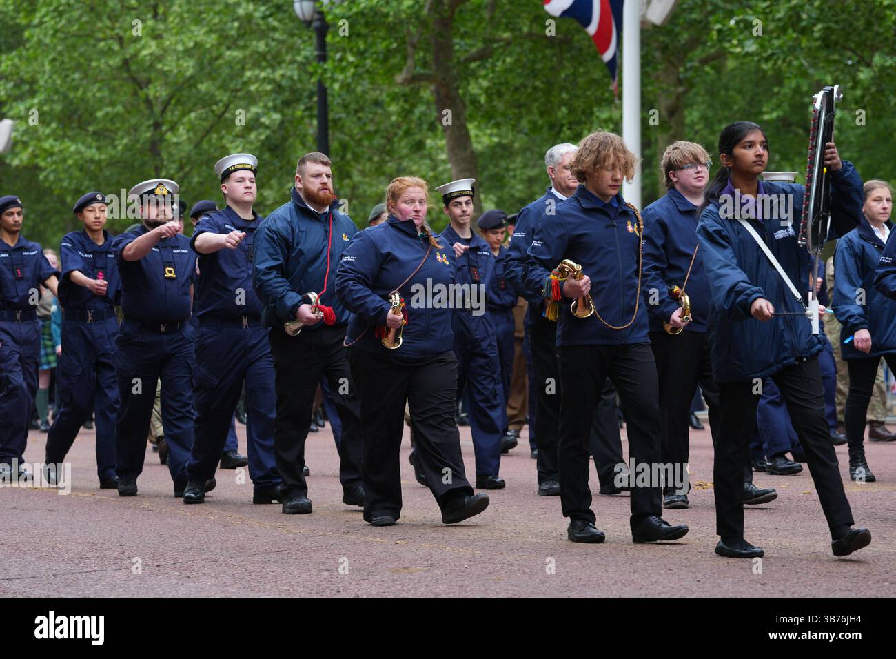 Members of the Armed Forces cadets and uniformed youth along with ...