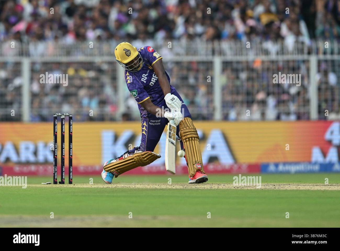 Kolkata, India. 04th May, 2025. Andre Russell of Kolkata Knight Riders ...