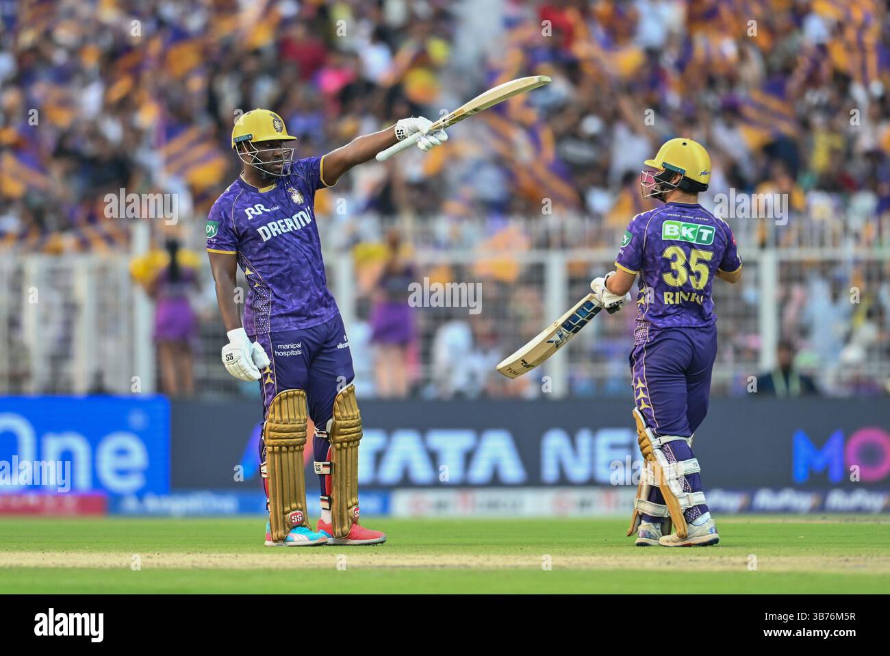 Kolkata, India. 04th May, 2025. Andre Russell of Kolkata Knight Riders ...