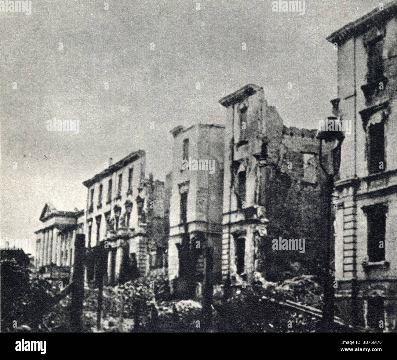 Buildings on the University of Warsaw campus, destroyed during the ...
