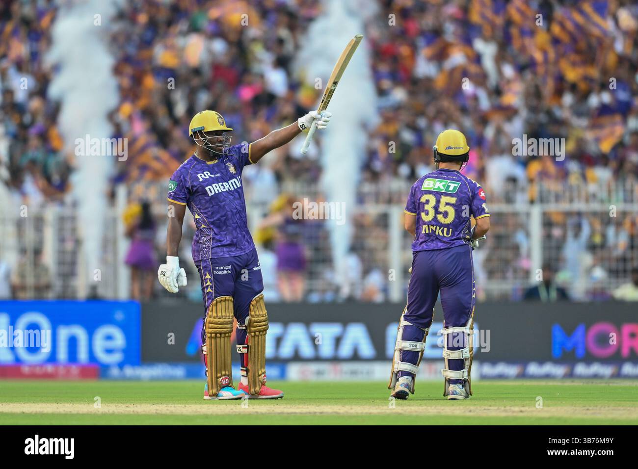 Kolkata, India. 04th May, 2025. Andre Russell of Kolkata Knight Riders ...