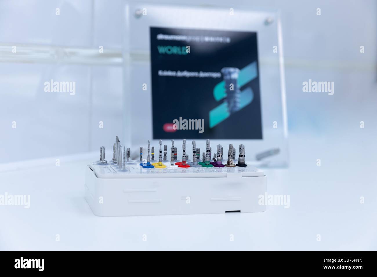 This image depicts a precision toolset featuring various color-coded ...