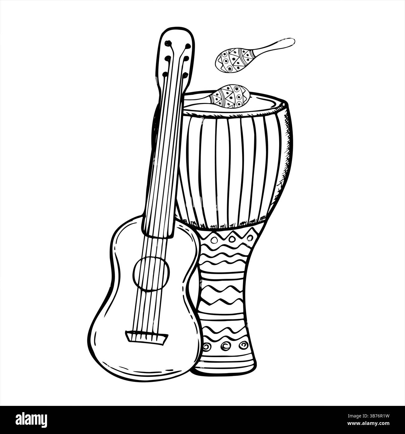 African drum silhouette hi-res stock photography and images - Alamy