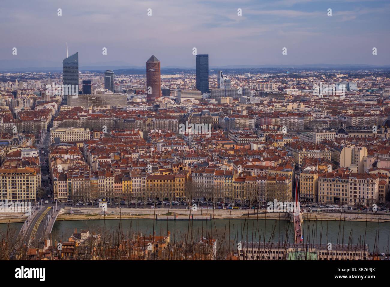 Aerial panorama of Lyon, France from Parc des Hauteurs Stock Photo - Alamy
