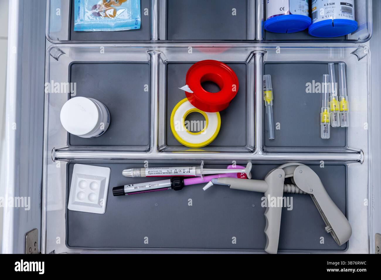 This image captures an organized layout of essential medical ...