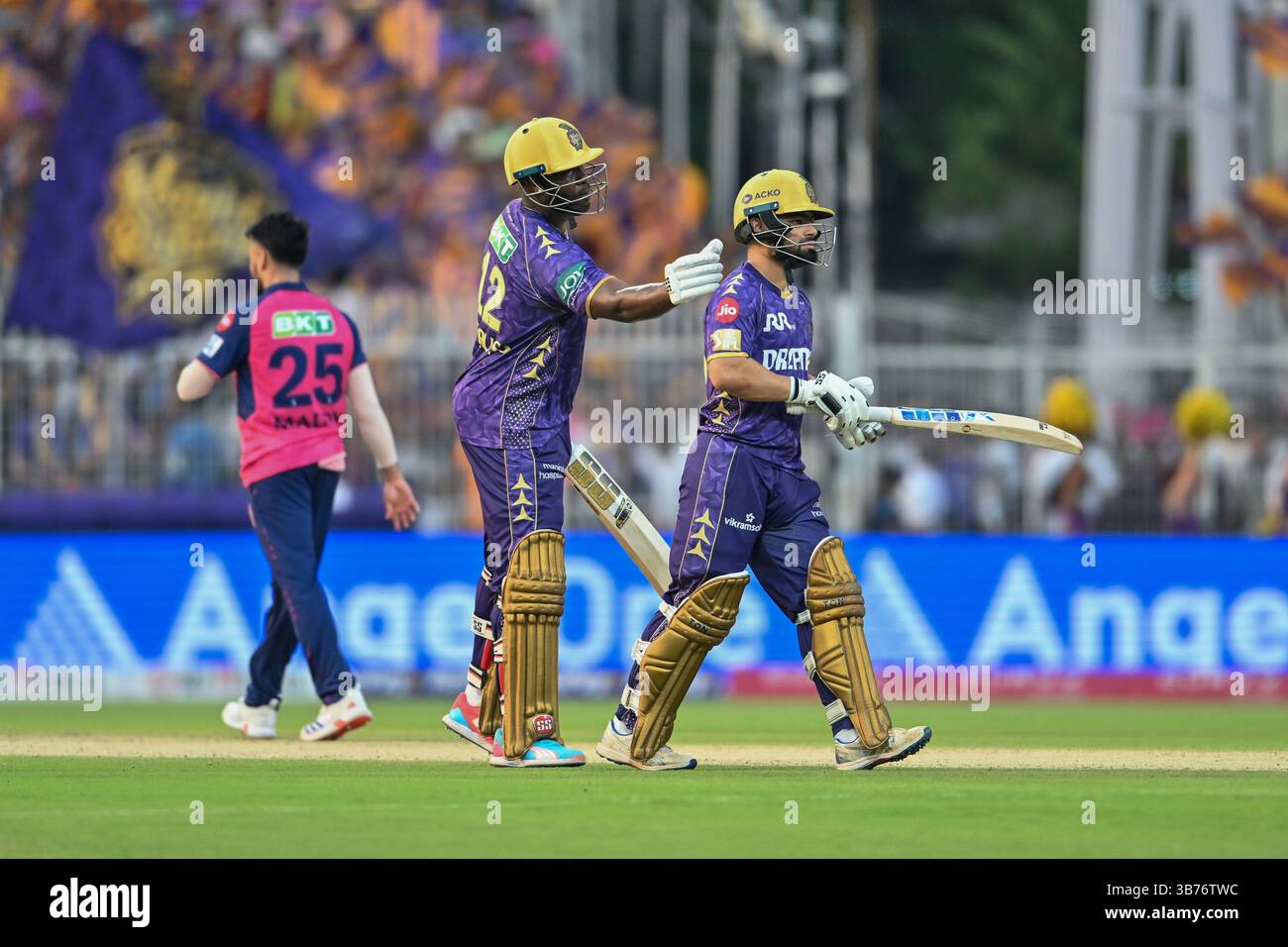 Kolkata, India. 04th May, 2025. Andre Russell of Kolkata Knight Riders ...