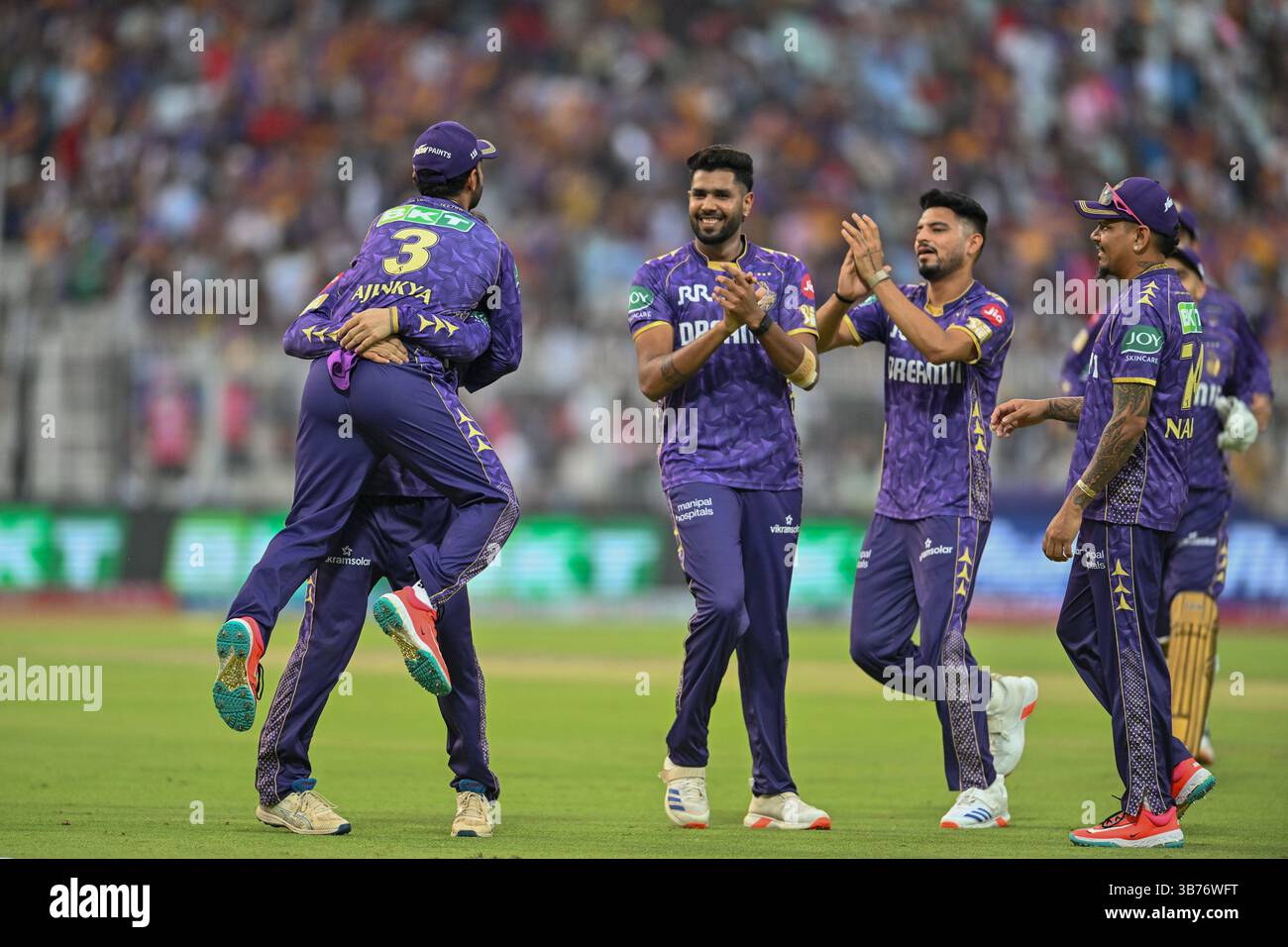 Kolkata, India. 04th May, 2025. Ajinkya Rahane of Kolkata Knight Riders ...