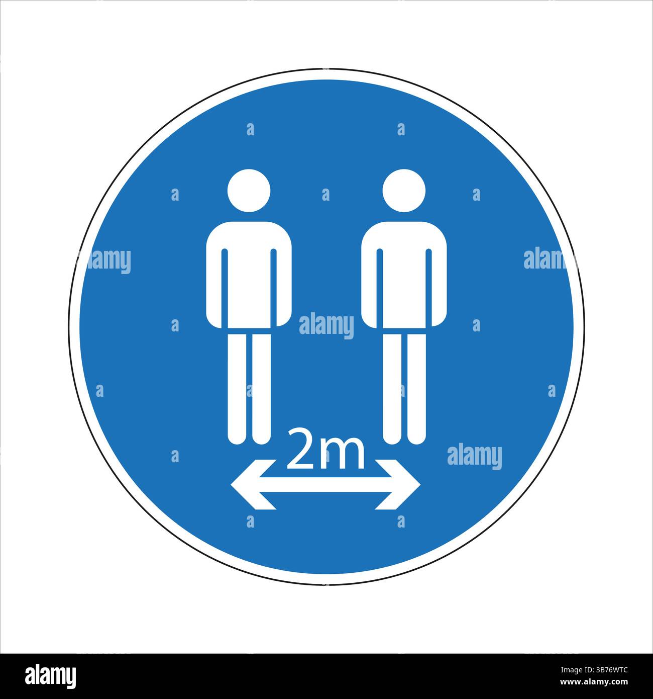 Social distance two people Stock Vector Images - Alamy