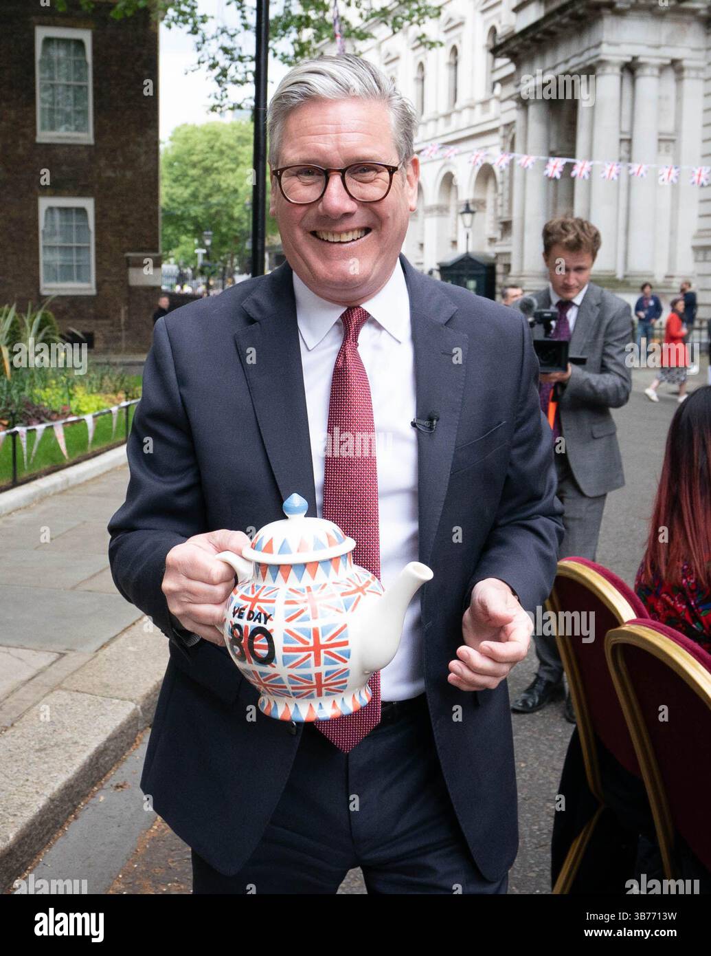 Prime Minister Sir Keir Starmer hosts a VE Day 80th Anniversary street party on Downing Street ...