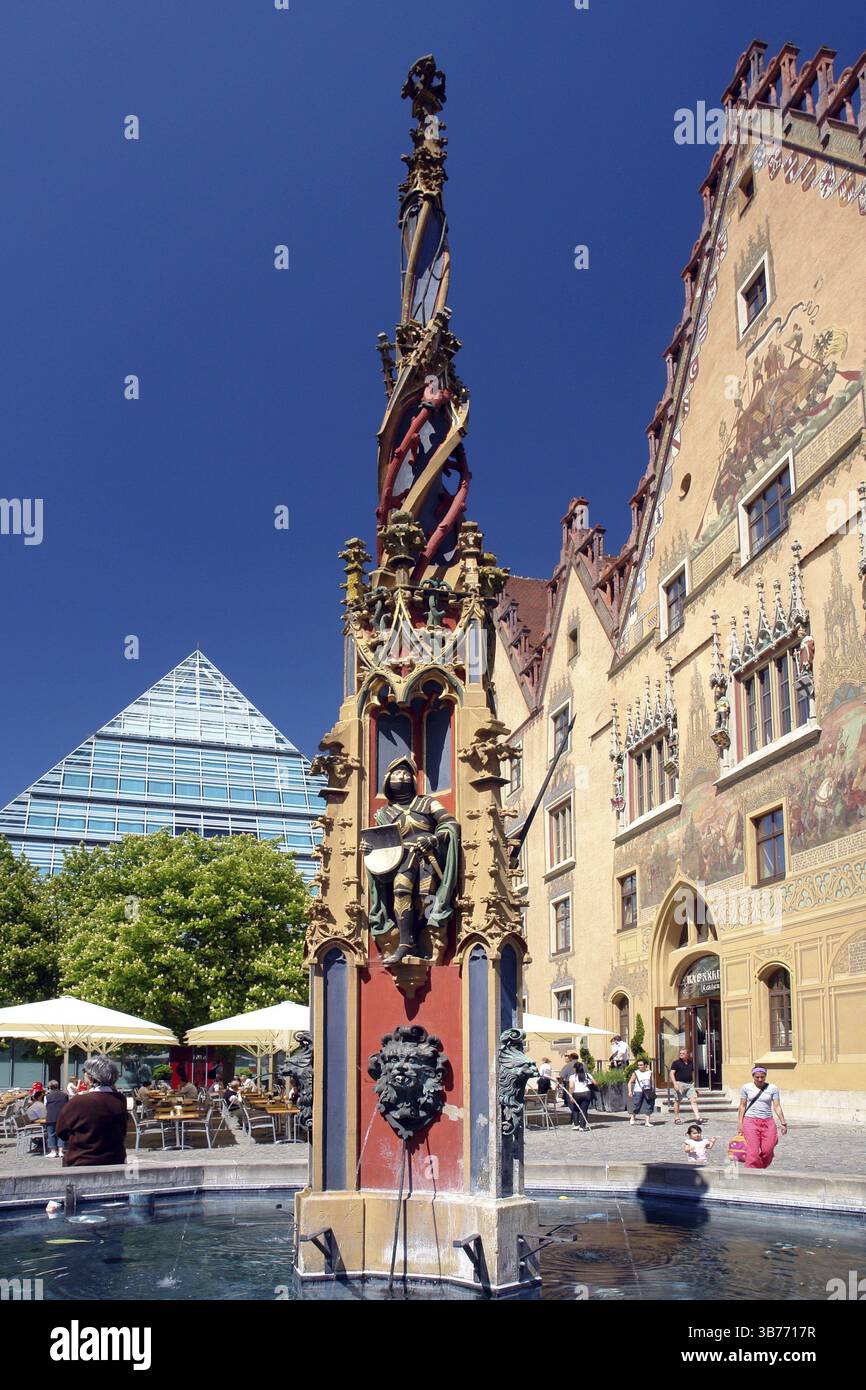 Ulm Town Hall City Library Germany Baden Wuertemberg Danube Old Town ...