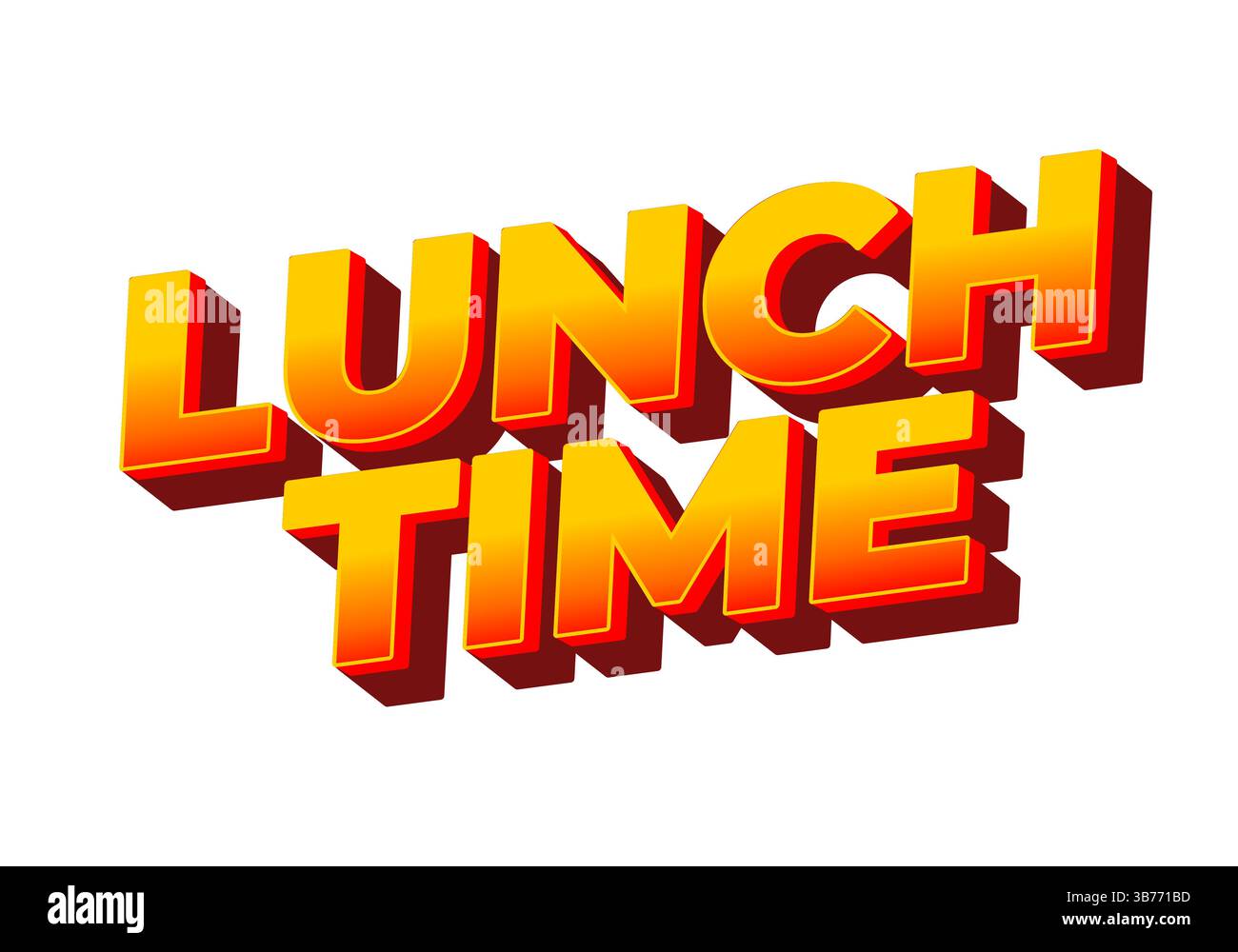 Lunch time. Text effect design for restaurant advertising needs both ...