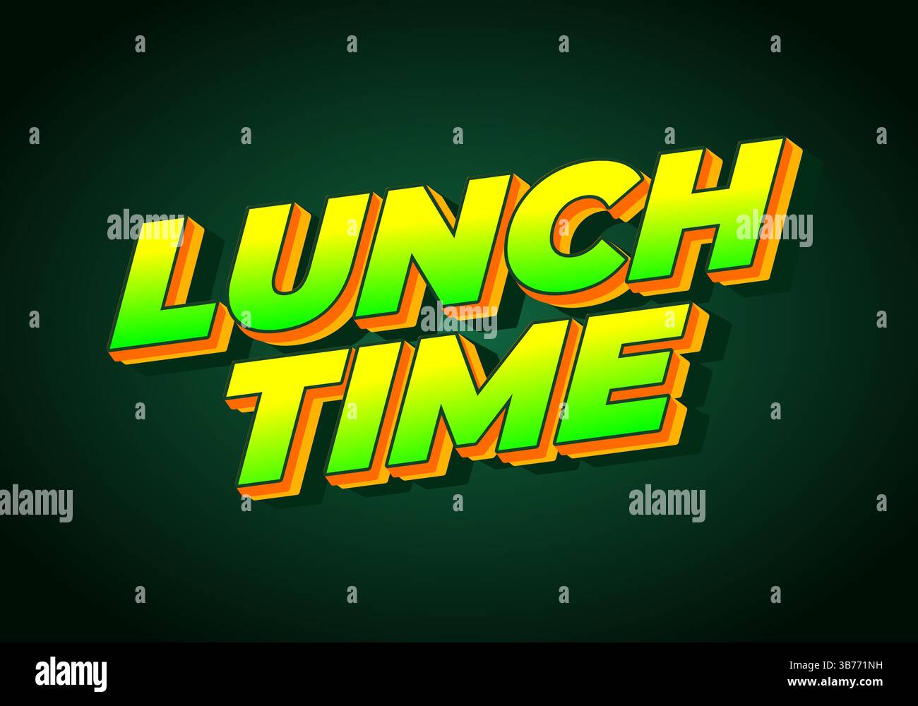Lunch time. Text effect design for restaurant advertising needs both ...