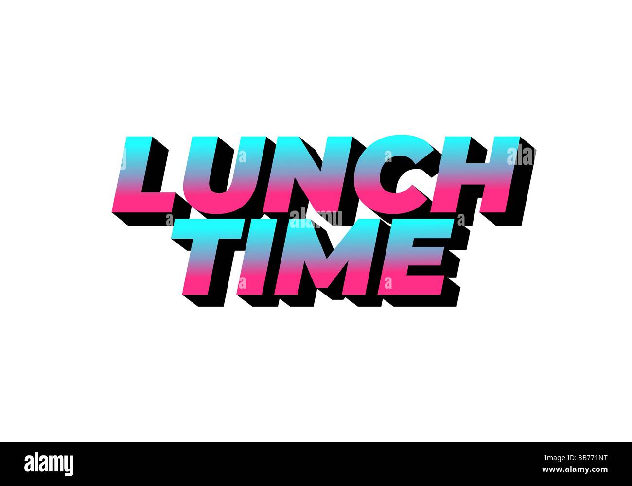Lunch time. Text effect design for restaurant advertising needs both ...