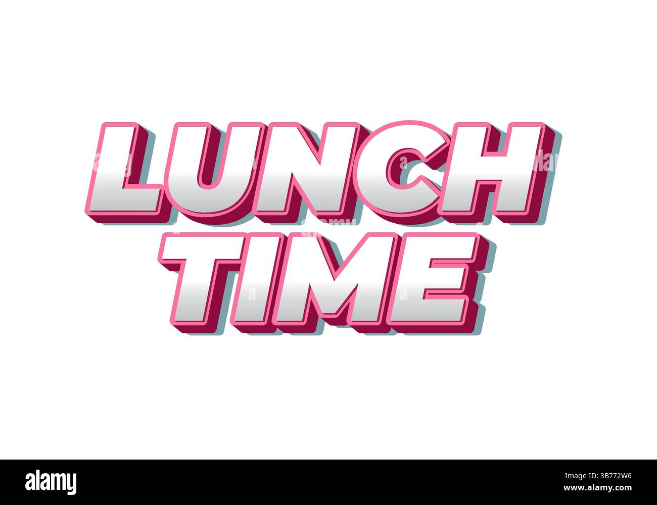 Lunch time. Text effect design for restaurant advertising needs both ...
