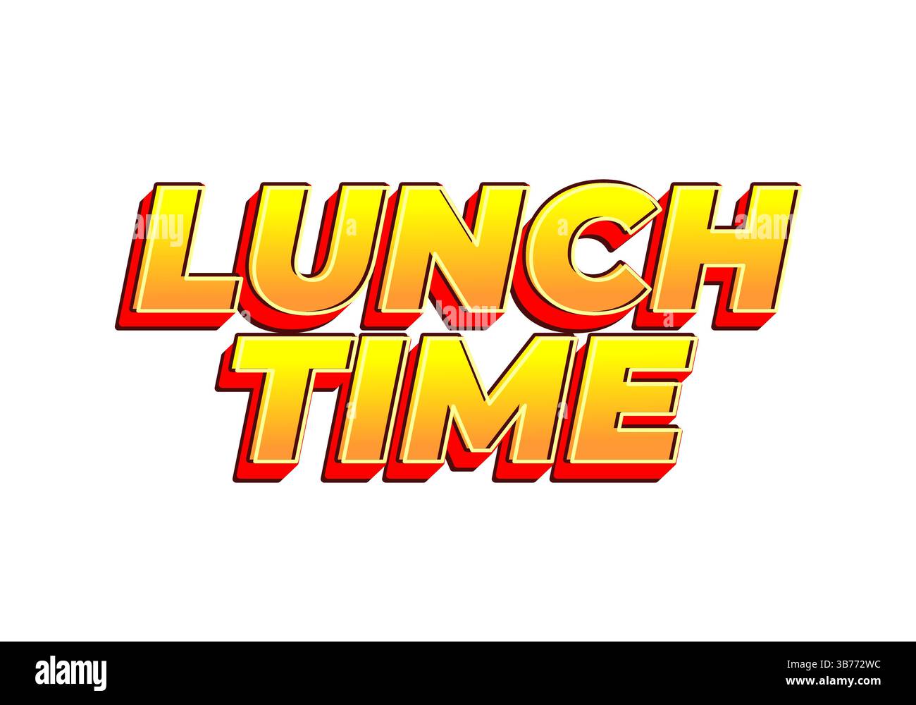 Lunch time. Text effect design for restaurant advertising needs both ...