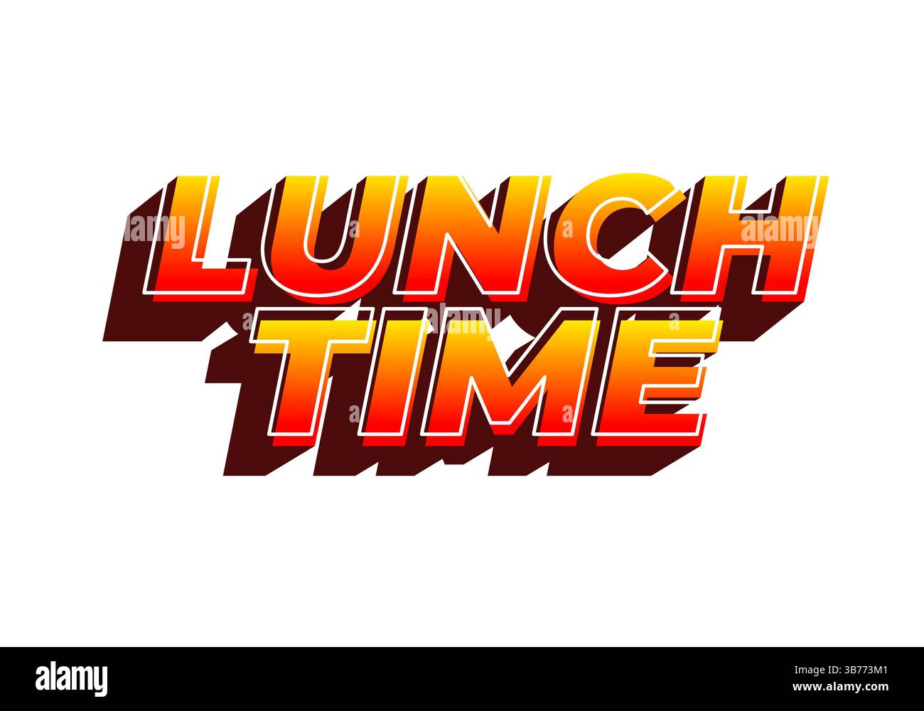 Lunch time. Text effect design for restaurant advertising needs both ...