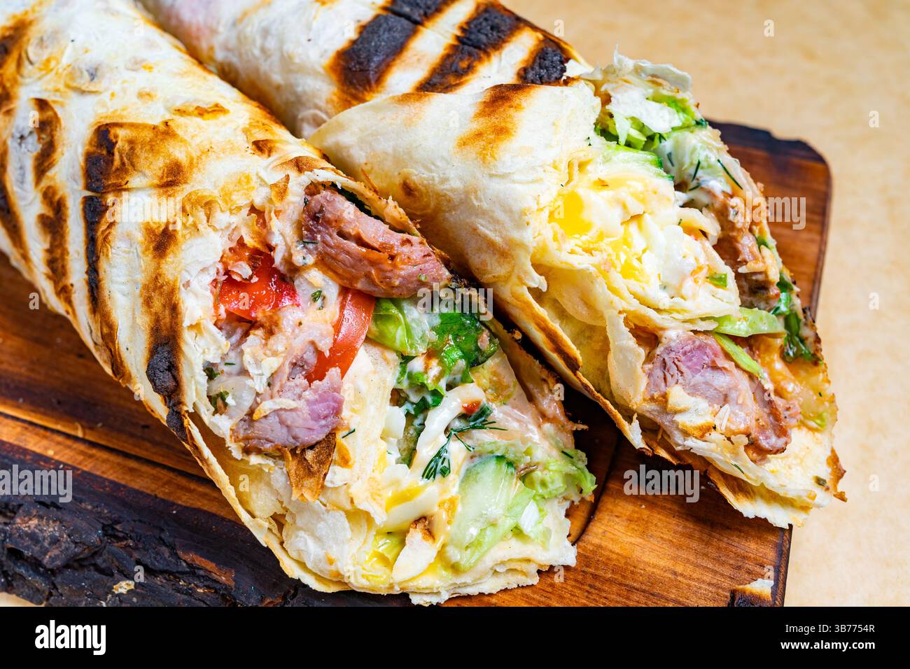 Variety wraps filled fresh hi-res stock photography and images - Alamy