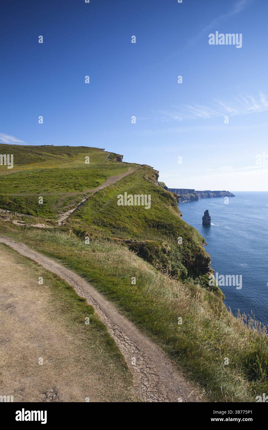 The famous Cliffs of Moher are sea cliffs located at the southwestern ...