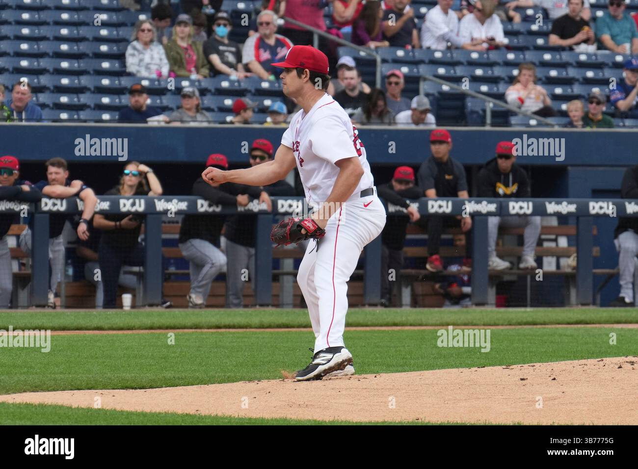Salt Lake UT, USA. 4th May, 2025. Worcester pitcher Robert Stock (62 ...