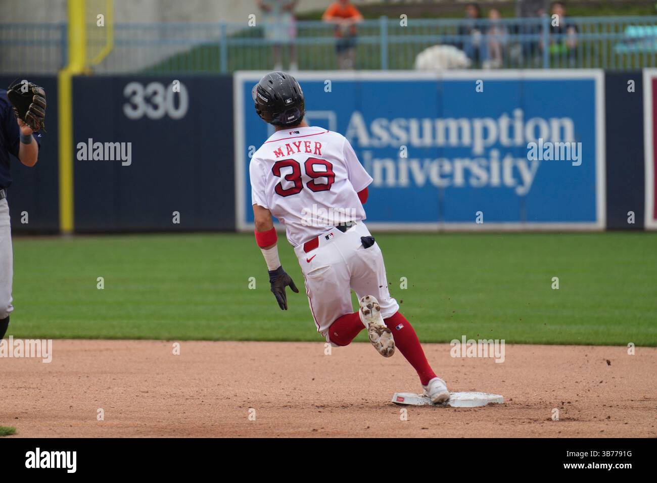 Salt Lake UT, USA. 4th May, 2025. Worcester infielder Marcello Mayer ...