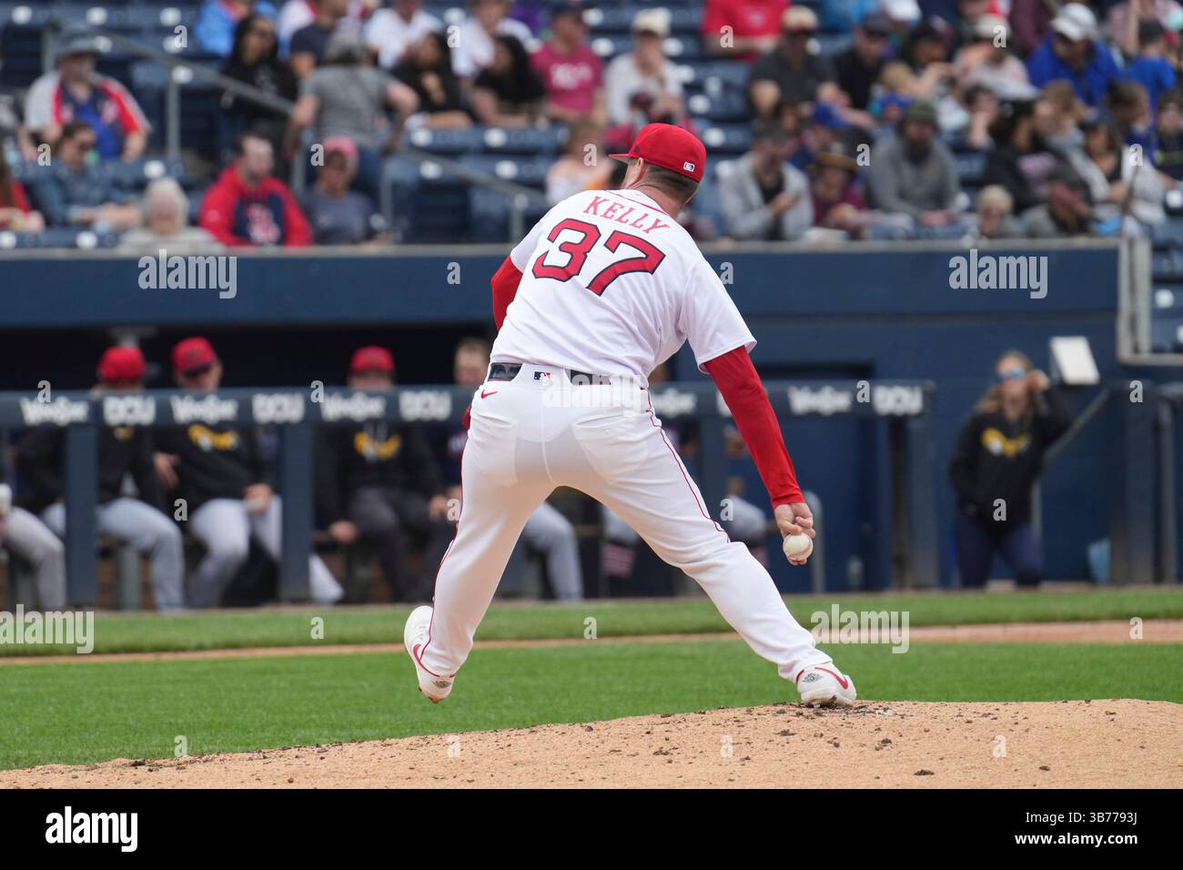 MAY 4 2025: Worcester pitcher Jose Adames (55) throws a pitch during ...