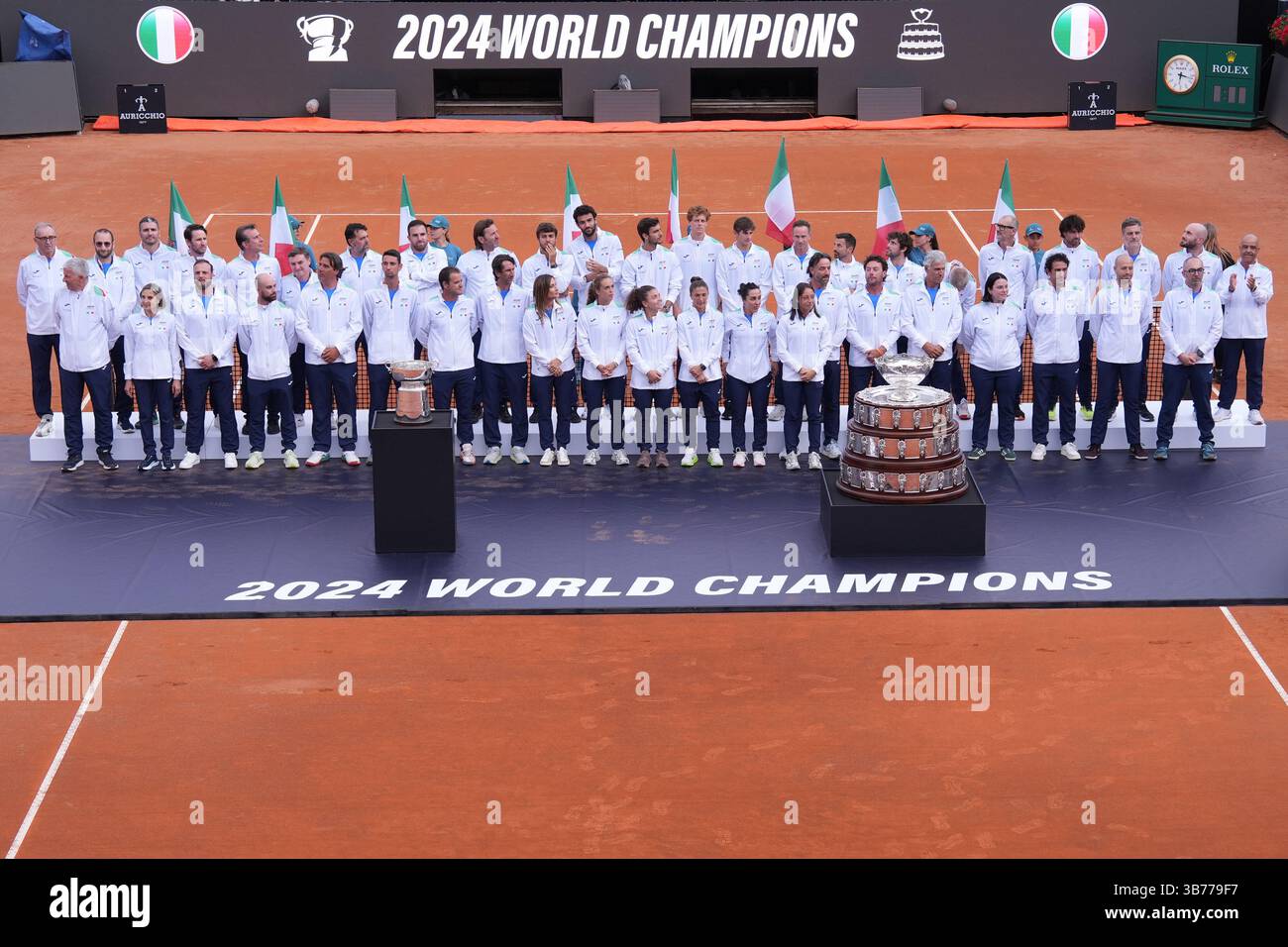 Roma, Italia. 05th May, 2025. the women's and men's team during the ...