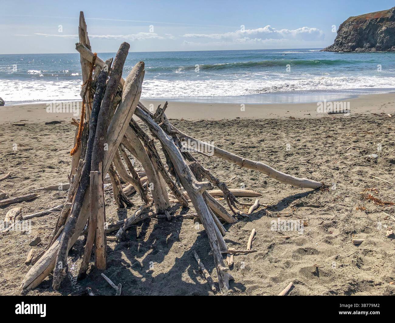 Goat Rock beach sits on the California coast in Sonoma County Stock ...