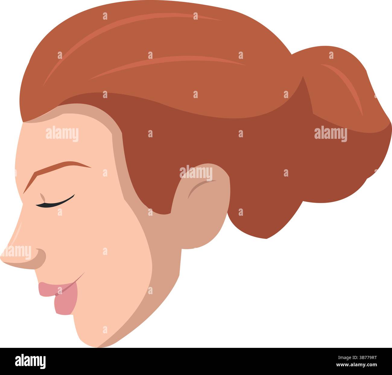 Woman face with closed eyes. Vector illustration Stock Vector Image ...