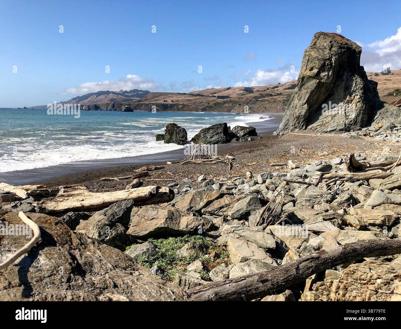Goat Rock beach sits on the California coast in Sonoma County Stock ...
