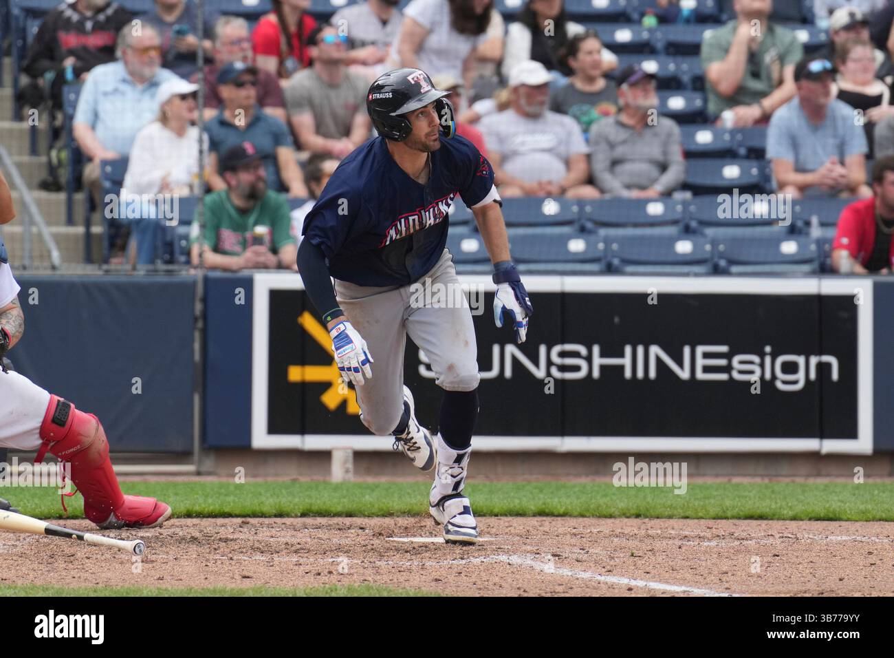 Salt Lake UT, USA. 4th May, 2025. Toledo shortstop Ryan Kreisler (4 ...
