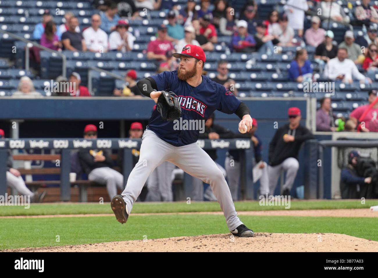 Salt Lake UT, USA. 4th May, 2025. Toledo pitcher Matt Gage (55) throws ...