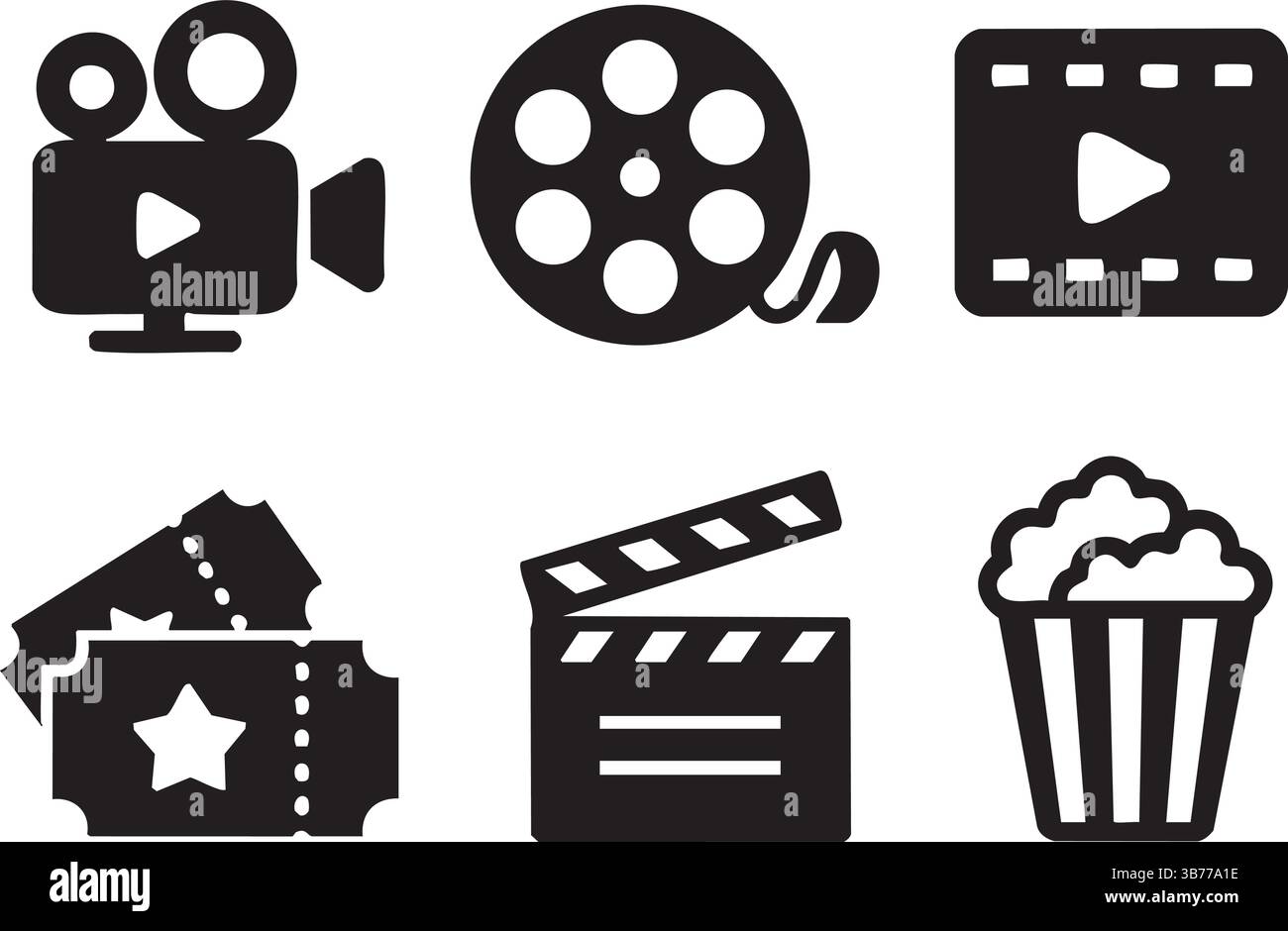 Minimalist film icons hi-res stock photography and images - Alamy