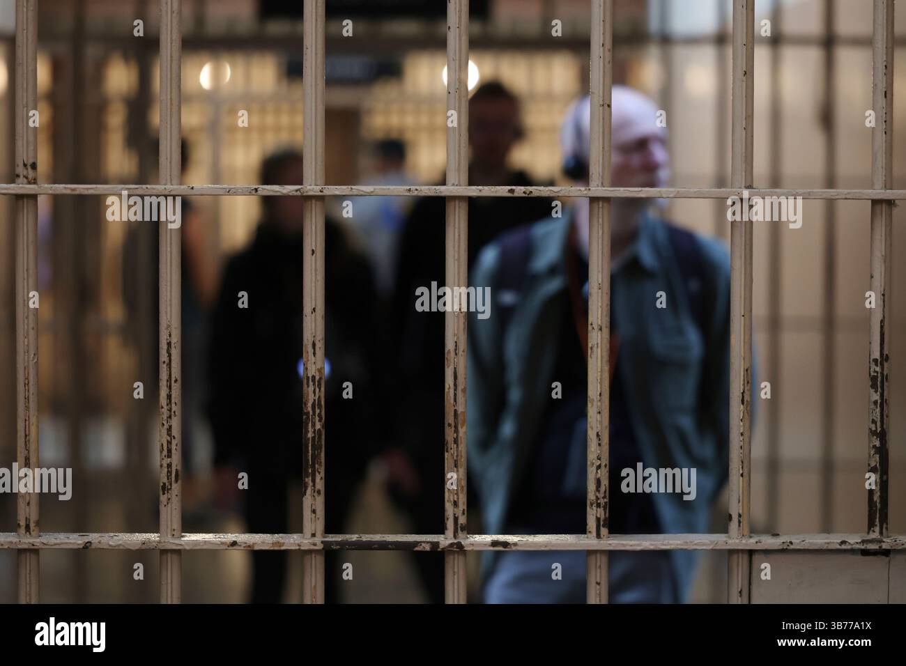 Visitors tour the prison cells on Alcatraz Island Monday, May 5, 2025 ...