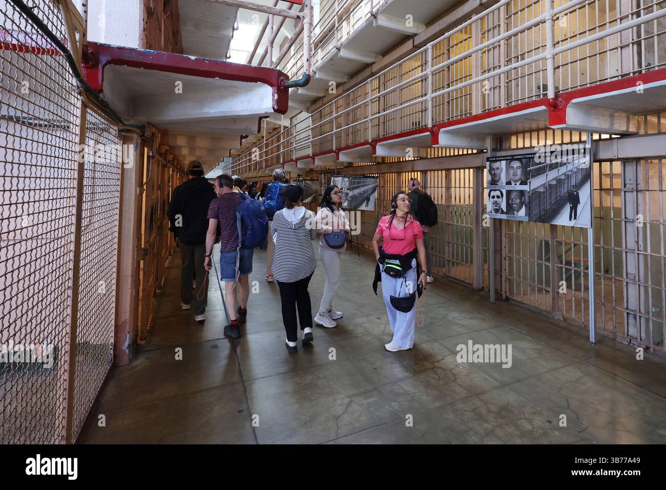 Visitors tour the prison cells on Alcatraz Island Monday, May 5, 2025 ...